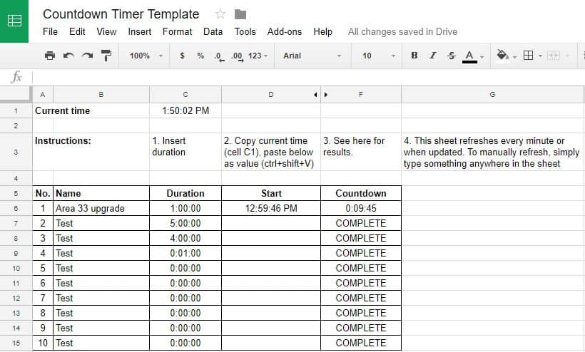 How To Make A Countdown Timer In Google Sheets Michael Kwan